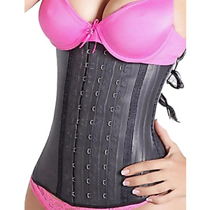 Lady Slim Fajas Colombianas Reductoras Y Moldeadoras para Mujer Underbust Waist Cincher Corset Sport Girdle Hourglass Body Shaper Black V2 M