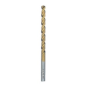BOSCH TI2139 1-Piece 3/16 In.x 3-1/2 In. Titanium Nitride Coated Metal Drill Bit with 3/8 In. Reduced Shank for Applications in Heavy-Gauge Carbon Steels, Light Gauge Metal, Hardwood