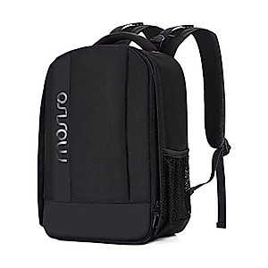 MOSISO Camera Backpack, DSLR/SLR/Mirrorless Photography Camera Case Buffer Padded Shockproof Camera Bag with Customized Modular Inserts&Tripod Holder Compatible with Canon,Nikon,Sony etc, Black