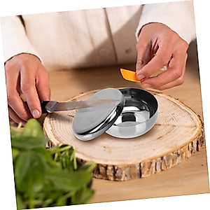 GANAZONO 2 Sets Stainless Steel Rice Bowl Japanese Soup Bowl Soup Bowl with Lid Sauce Container with Lid Insulated Soup Bowls Steel Salad Dish Food Serving Bowl Set Food Containers Eat Bowl