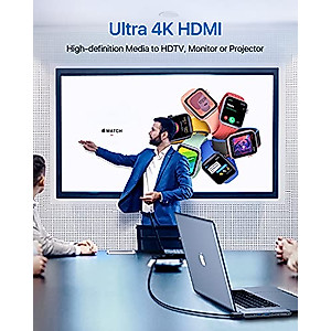 [2023 Upgraded] andobil 7-in-2 USB C Hub Adapter for MacBook Pro 2021-2016/ MacBook Air 2020-2018, 2 USB 3.1 & USB Data Ports, 4K HDMI, SD/TF Card etc, The Space Grey