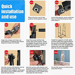 Jexdar Full-Length Mirror with Bracket, 66"x17"Adjustable Stand Up Mirror on Wheels with Underneath Storage, Floor-Standing Make Up Vanity Mirror Dressing Mirror for Bedroom Bathroom Porch