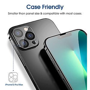 amFiIm Tempered Glass Screen Protector + Camera Lens Protector for iPhone 13 Pro Max 6.7", Easy OneTouch Installation, Auto-alignment, Bubble Free Case Friendly, Anti-Scratch