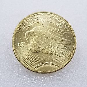 Kocreat Copy 1927-S Double Eagle Liberty Gold Coin Twenty Dollars-Replica USA Souvenir Coin Lucky Coin Morgan Dollar Collection, Silver
