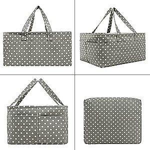 ISENSHI Baby Diaper Caddy Organizer, Large Car Travel Diaper Caddy Organizer Storage Basket for Boy Girl, Portable Holder Tote Bag for Changing Table Car Travel