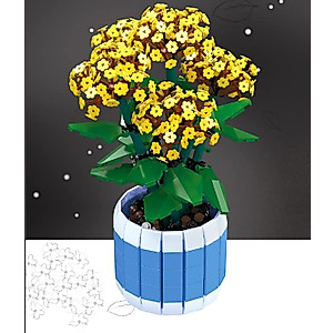 Apostrophe Games Daffodil/Jonquil Flower Building Block Set - 842 Pcs - Unique Plant Sets to Build and Display, Models for Adults and Kids