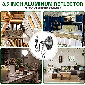 Simple Deluxe HIWKLTCLAMPLIGHTMX2 2-Pack Clamp Lamp Light with 8.5 Inch Aluminum Reflector Up to 150 Watt E26 Socket (No Bulb Included) 6 Feet 18/2 SPT-2 Cord, Silver