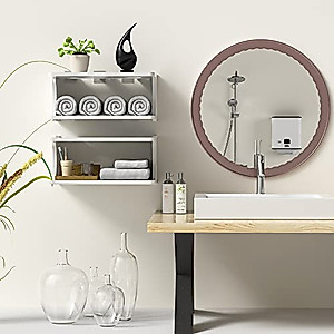 JiXun Wall Mount Floating Shelves, Projector Shelf, Router, Wall Hanging Shelf Punching-Free Storage Rack for Bedroom, Living Room.