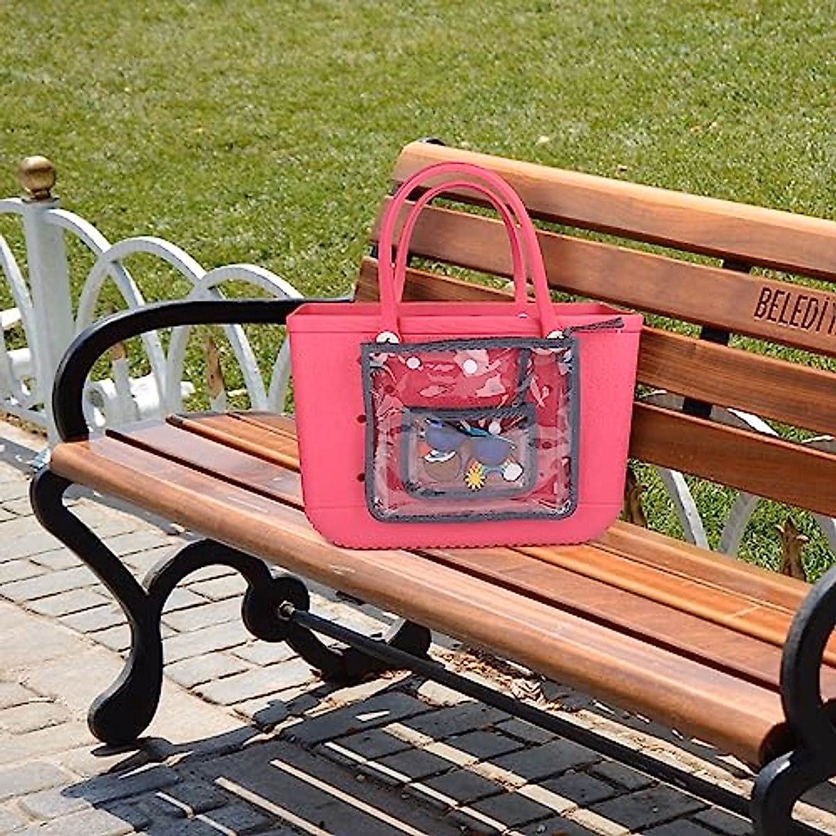 Accessories Inserts for Bogg Bag, Clear Zipper Insert Bags compatible with Bogg bag Insert Pocket for Decorative Travel Bag Organizer Storage