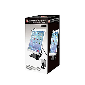 Universal Tablet Holder - CTA Universal Anti-Theft Security Grip Holder with Metal Stand for Tablets iPad 10.2" (7th/ 8th/ 9th Generation), & Other 7–10" Tablets (PAD-UATGS)