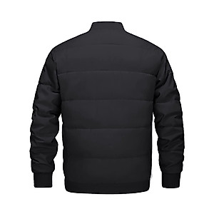MAGNIVIT Mens Winter Jackets Light Weight Jacket Athletic Jacket Winter Coats Work Jackets Black Bomber Jacket Windbreaker Jacket