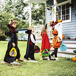 CCINEE 24pcs Halloween Drawstring Goody Bags 12 Styles Halloween Treats Bags for Kids's Trick or Treat Halloween Party Favor Supplies