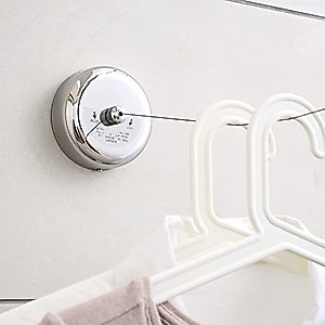 LiXiongBao Retractable Clothesline,304 Stainless Steel Clothing Line Dryer with Adjustable Rope String for Hanging Drying Shower Room Bathroom Laundry Hotel Balcony