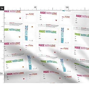 Spoonflower Fabric - Quilt & Love Label Sewing Printed on Petal Signature Cotton Fabric Fat Quarter - Sewing Quilting Apparel Crafts Decor