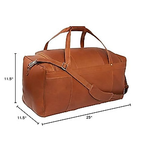 Piel Leather Traveler's Select Large Duffel Bag, Saddle, One Size