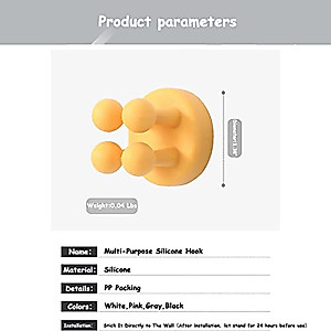 4 Pcs Silicone Waterproof Toothbrush Holders,Multi-Function Self Adhesive Hooks for Hanging Key Clothes Towel Cable for Kitchen Bathroom Home Office White