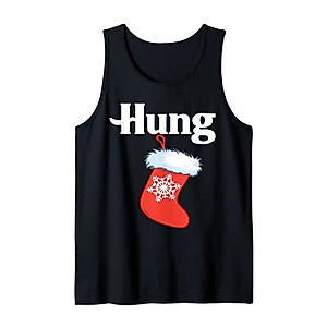 Hung Christmas Stocking Funny Holiday Stocking stuffer Tank Top
