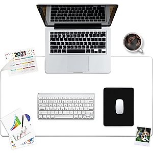 Awnour Clear Desk Mat, 34x17 inches, Clear Table Protector, Desk Protector Mat Clear, Desk Mats on Top of Desks, Clear Desk Protector, Transparent Desk Writing Mat with Mouse Pad for office & home