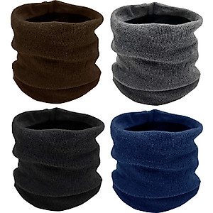 Winter Neck Gaiter, 12 Pack, Fleece Lined Interior Warm Cold Weather Scarf Wrap, Mens or Womens Bulk (12 Pack Assorted Solids)