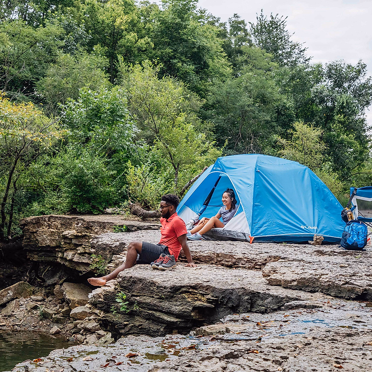 Columbia Tent - Dome Tent | Easy Setup 4 Person Camping Tent with Rainfly for Outdoors | Best Camp Tent for Hiking, Backpacking, & Family Camping