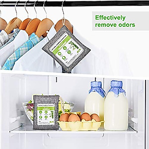 Dimux Bamboo Charcoal Bags for Home Car Closet Office Kitchen Fridge 5 Packs(3x200g+2x100g)