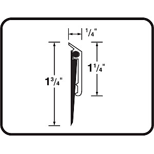 M-D Building Products 68254 1-1/4-Inch EPDM 36-Inch DB006 Commercial Grade Door Sweep, Brown/Marron