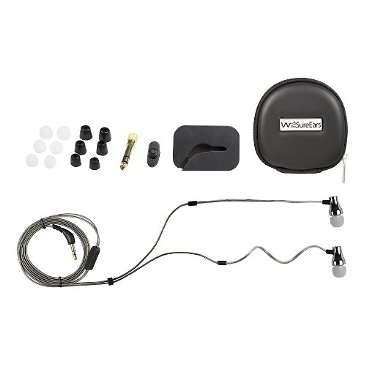Wi Digital SEBD10 Wi Sure-Ears Professional Noise-Isolating In-Ear Monitors Optimized for Bass Drums and Keyboards - Polished Silver Brass