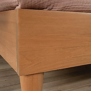 Sauder Cannery Bridge Round Leg Queen Platform Bed, Sindoori Mango Finish