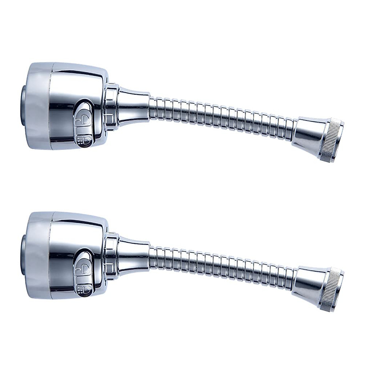 DOITOOL 2pcs Splash Extender sink Sprayer Head Nozzle Kitchen Sink Faucet Aerator Kitchen Bath Fixtures swivel faucet bubble sprayer lengthen Stainless steel small tools to rotate