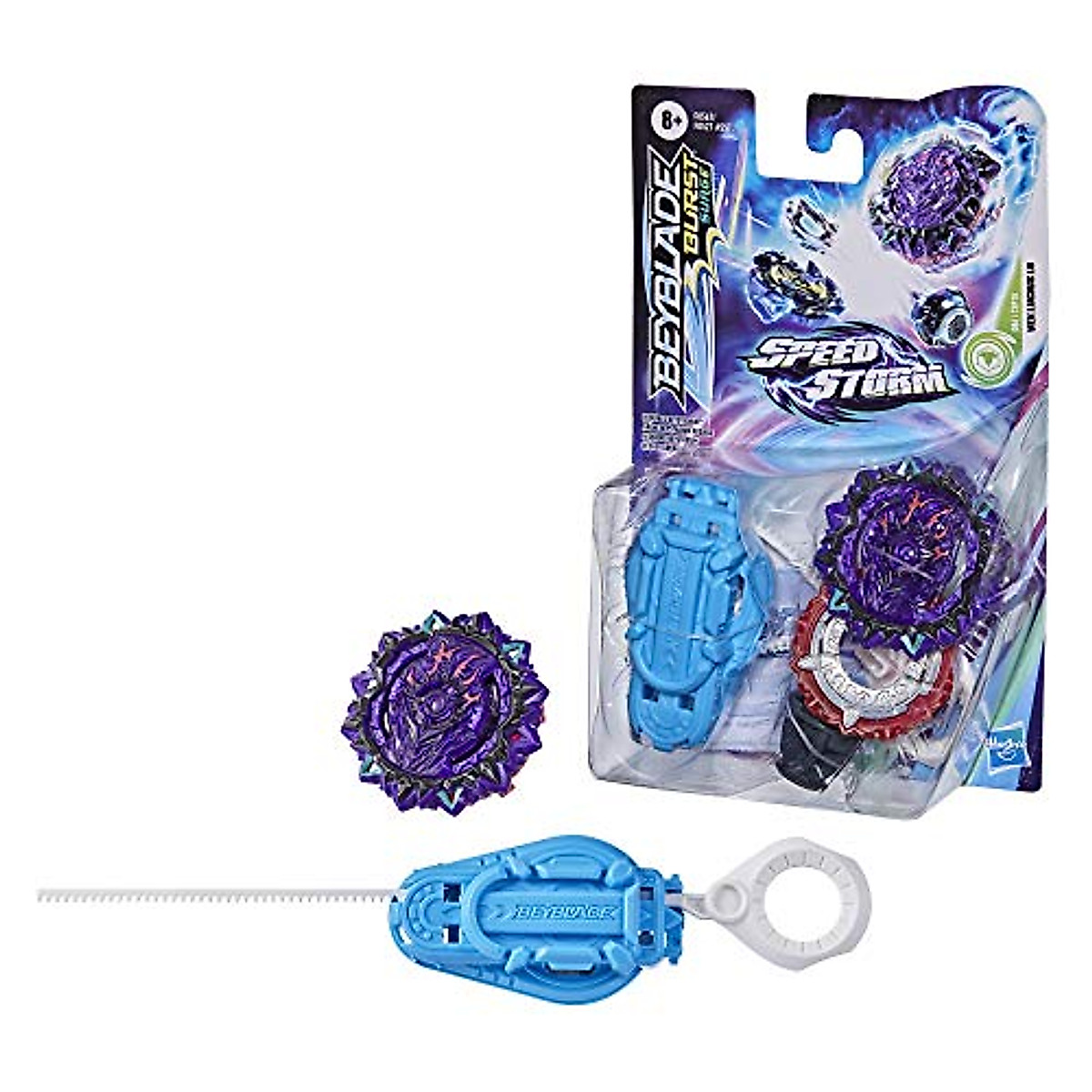 BEYBLADE Burst Surge Speedstorm Vex Lucius L6 Spinning Top Starter Pack – Defense Type Battling Game Top with Launcher, Toy for Kids