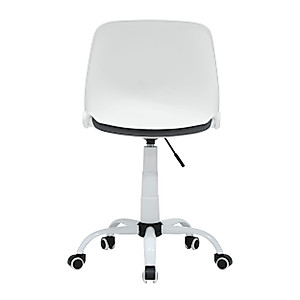 Calico Designs Back, Modern, Swivel, Office Contoured Folding Task Chair, White/Grey (18617)
