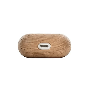 OAKYWOOD Oak Headphones Protective Case Compatible with AirPods 3 Handmade from Real Wood and Coated with Natural Oils Fall Protection Compatible with Qi/Magsafe Chargers