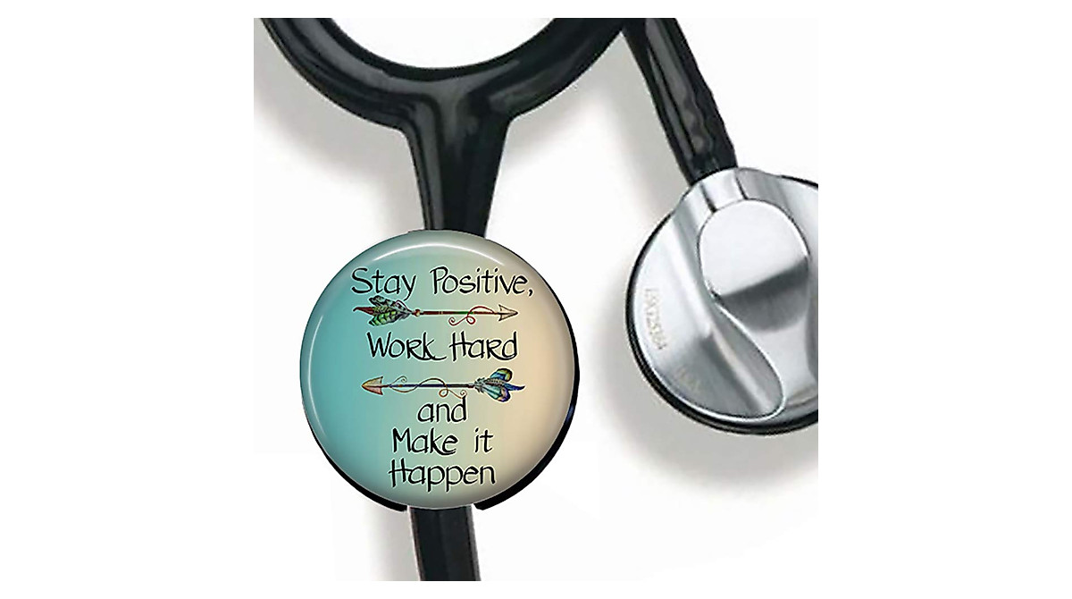 Personalized Stethoscope Tag - Stay Positive & Unique