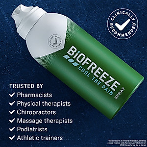 Biofreeze Menthol Pain Relieving Spray 4 FL OZ Colorless Aerosol Spray (Pack Of 12) For Pain Relief Associated With Sore Muscles, Arthritis, Simple Backaches, And Joint Pain (Packaging May Vary)