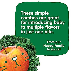 Happy Baby, Organic Stage 2 Food Simple Combos Apples 4oz , Spinach Apple Kale, 64 Ounce (Pack of 2)