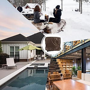 TOPINCN Rolling Cooler Cart Cover, Cooling Bins Kitchen Storage Waterproof Cart Cover Buffet Grill Table Cover Outdoor Dining Beverage Cart Cover Party Cooler Cover (Brown)