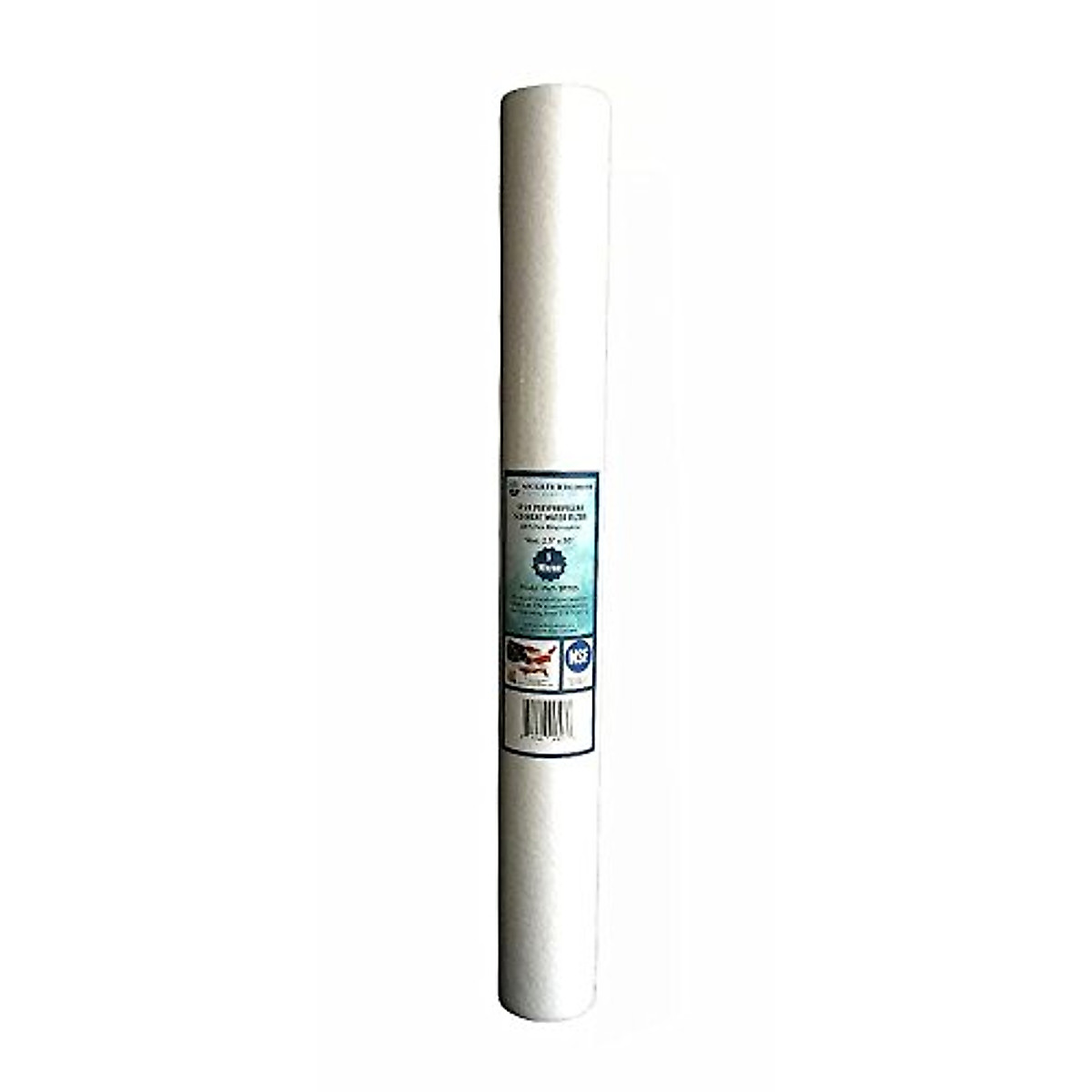 WFD, WF-SP205 2.5"x20" 5 Micron Sediment Water Filter Cartridge, Spun Polypropylene, Fits in 20" Standard Size Housings of Filtration Systems (1 Pack)