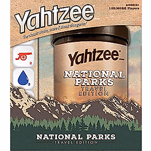 YAHTZEE National Parks Travel Edition | Classic Yahtzee Dice Game with a National Parks Theme | Perfect Travel Game for Families | Celebrate US National Parks Service