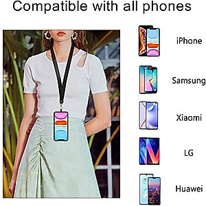 COCASES Phone Lanyard, Universal Cell Phone Neck and Wrist Nylon Strap Tether for Around The Neck, Compatible for iPhone All Smartphones