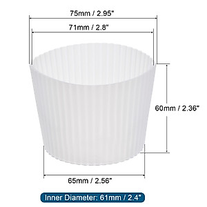 MECCANIXITY Mug Sleeves, Heat Resistant Protective Anti-Slip Cup Silicone Covers Water Bottle Boots, Translucent Pack of 2