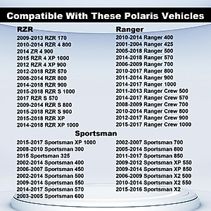 Ignition Key Switch 3 Position 6 Pins Compatible with Polaris Ranger 400 425 500 570 700 800 900 1000 Sportsman 300 325 400 450 500 550 570 700 800 RZR 570 800 900&More-Replace 4011002 4012165 4010390