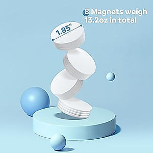 Magnetic Shower Curtain Weights, Silicone Covered Rustproof Shower Curtain Liner Weights with Anti-slip Design, Heavy Duty Outdoor Curtain Weights for Tablecloth, Drapery, Flag - 4 Pairs(Pack of 8)