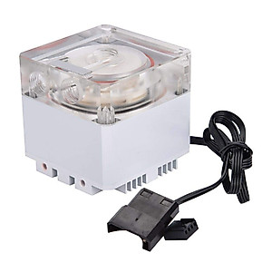 CPU Water Cooling Pump,3000RPM Fast Heat Dissipation Computer Pump 800L/H 3.5 Meters Pump Head PC Pump (White)