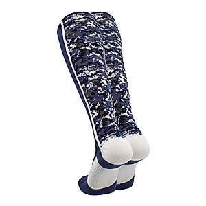 TCK Digital Camo OTC Socks (Navy/White, Small)