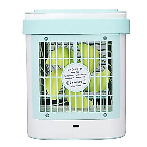 Air Cooler, Lightweight Portable Evaporative Air Cooler, Rechargeable Removable Air Conditioners with 3 Gear Speed Adjustable for Bedroom, Office, Car, Camping, Desk, Living Room