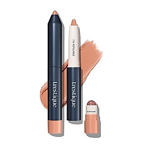 TRE'STIQUE Matte Lip Crayon, Matte Lipstick With Built-in Lip Gloss Balm, 2-in-1 Lip Liner Set With Lip Crayon and Lip Balm, Lipstick and Lip Gloss Balm Lip Kit (Nantucket Nude Refillable)