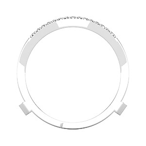 Dazzlingrock Collection Round White Diamond Contour Enhancer Stackable Guard Wedding Ring Band for Women in 925 Sterling Silver Size 7