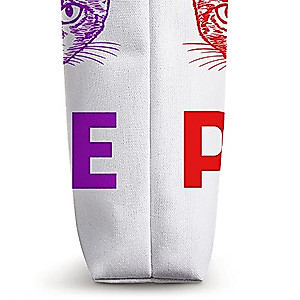 Purride Cat LGBT Rainbow Shoulder Bag Gay Flag Pride Ally Tote Bag