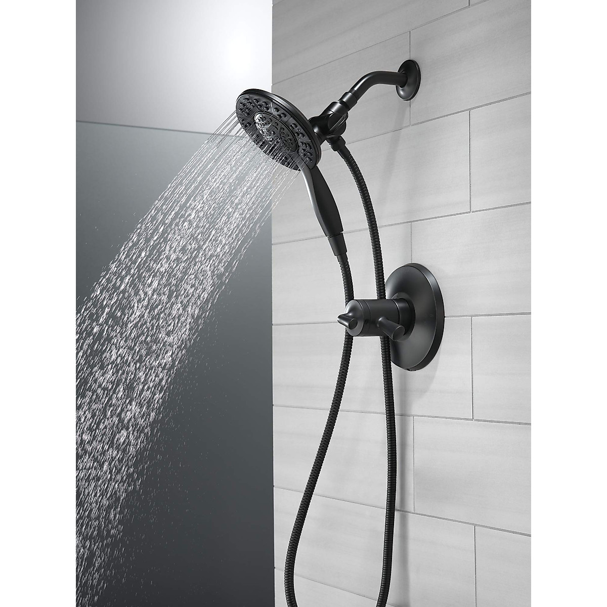 Delta Faucet-4-Spray In2ition Dual Shower Head with Handheld Spray, Oil Rubbed Bronze Shower Head with Hose, Showerheads & Handheld Showers, Handheld Shower Heads, Venetian Bronze 58498-RB