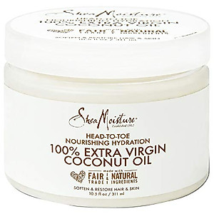 Sheamoisture Head-to-Toe Nourishing Hydration for Dry Skin 100% Virgin Coconut Oil Paraben Free Skin Care 10.5 oz